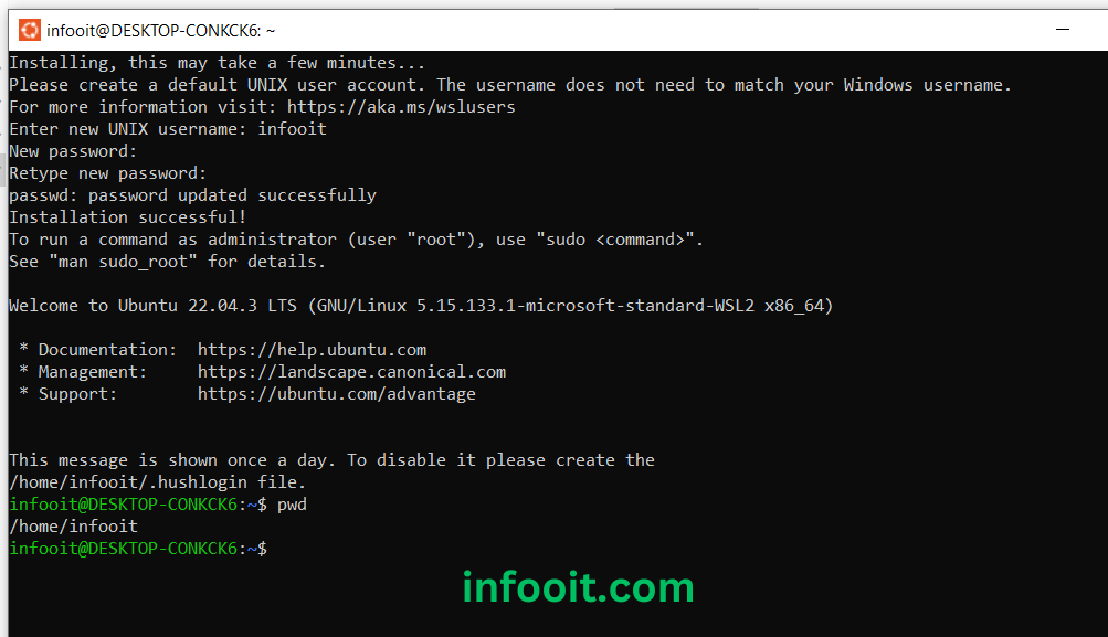 خاصية Windows Subsystem for linux لتشغيل لينكس علي ويندوز - INFOOIT